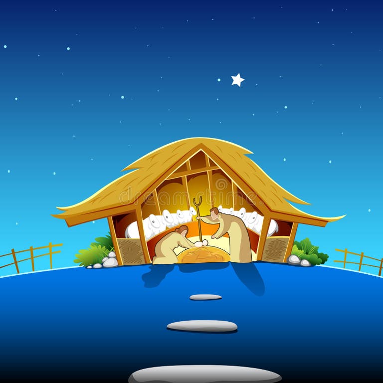 Festive Nativity Scene Stock Illustrations – 4,719 Festive Nativity ...