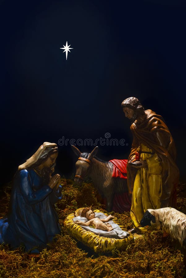 Nativity scene stock photo. Image of religion, decoration - 44265940