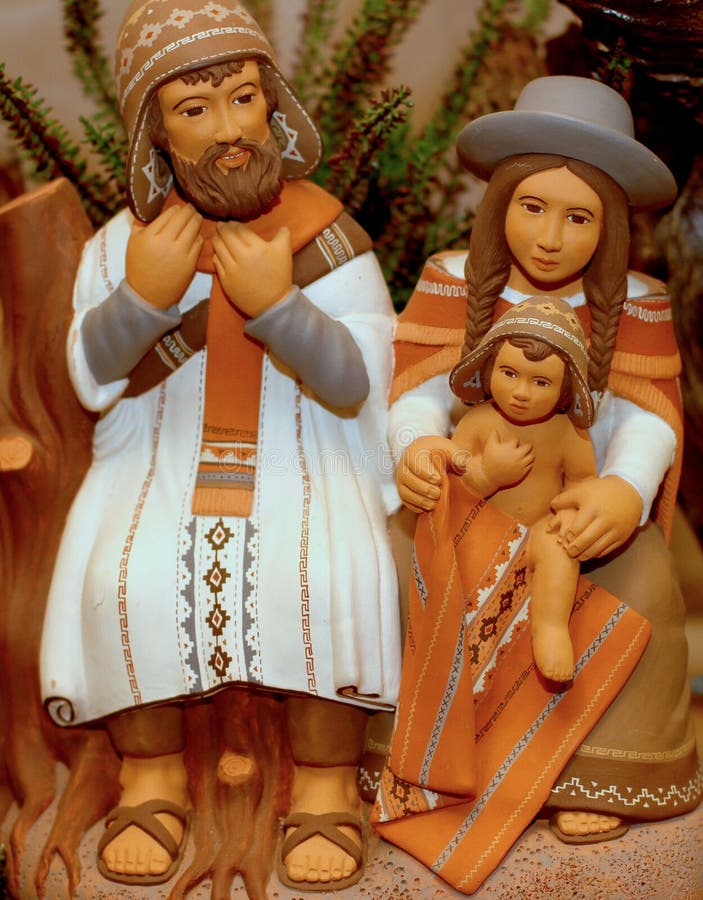 Nativity Scene with Holy Family in South American Version 7 Stock Photo ...