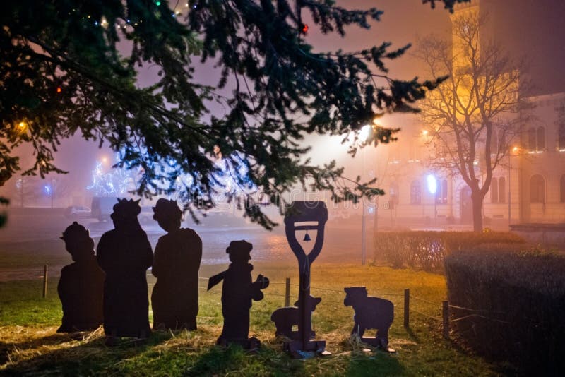 Nativity scene. stock photo. Image of evening, architectural - 168033930