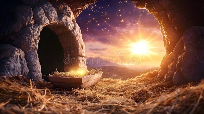 A Nativity Scene and Resurrection Scene Concept, Featuring an Empty ...