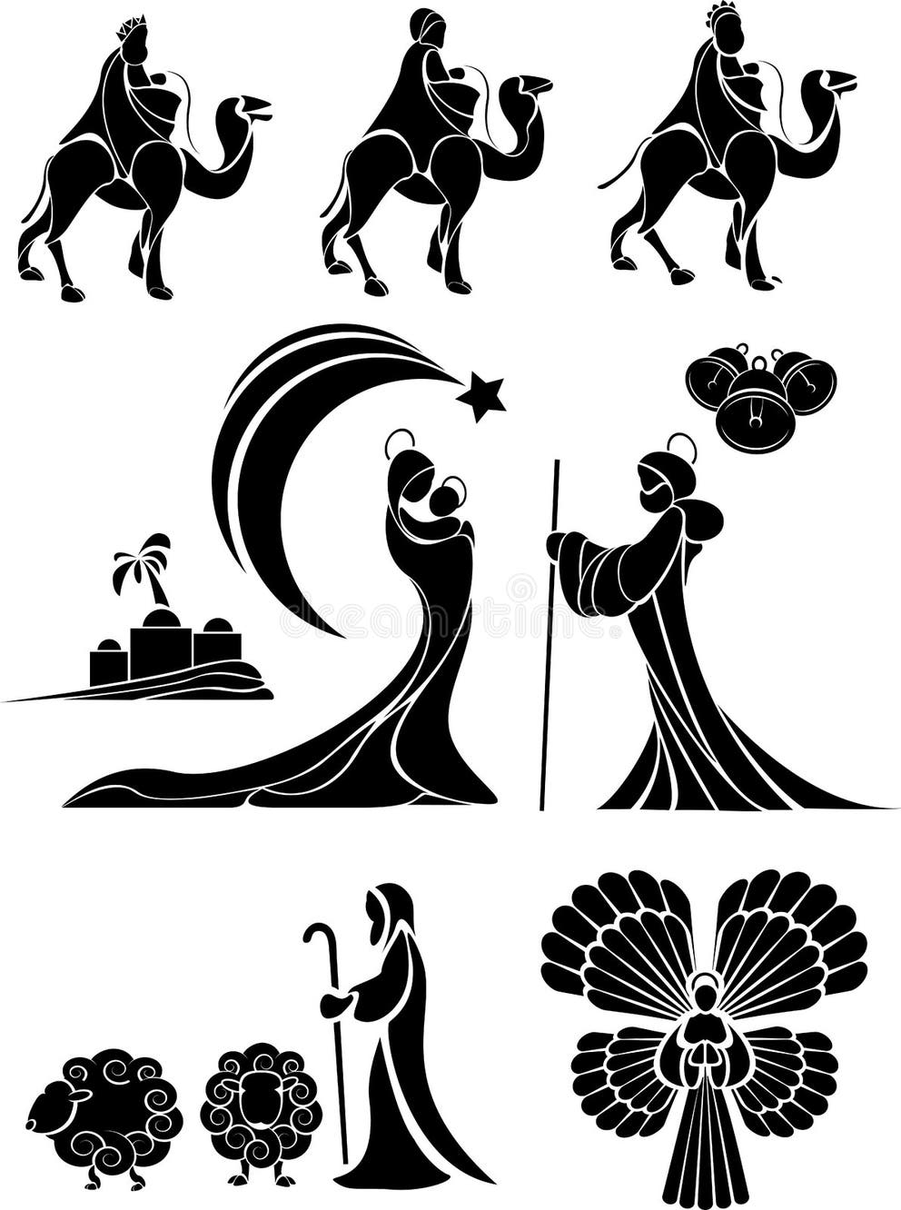 Nativity Set Scene Stock Illustrations – 581 Nativity Set Scene Stock ...