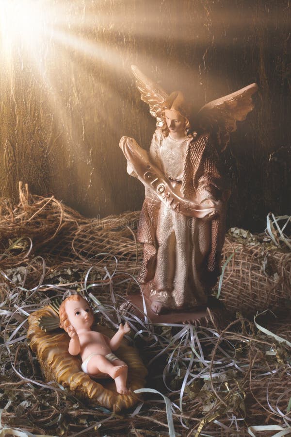 Nativity Scene. Traditional Christmas Scene Stock Photo - Image of born ...