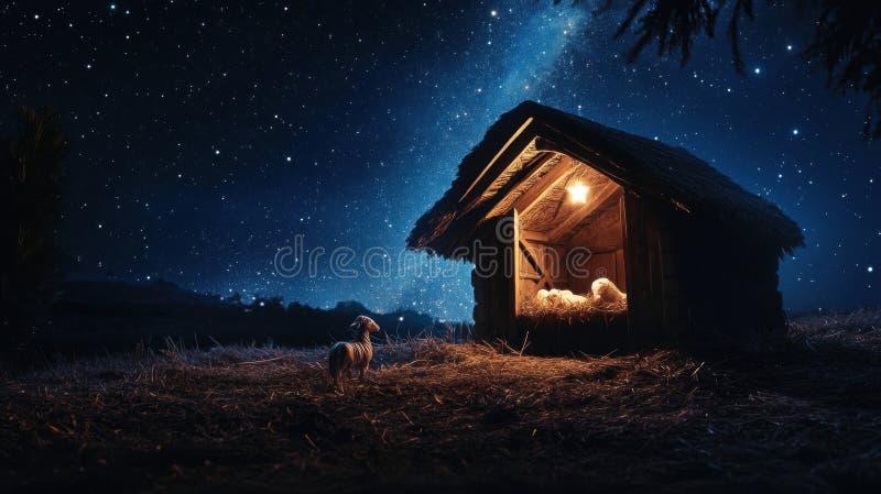 Wooden Manger Three Crosses Jesus, Abstract, Religion Stock ...