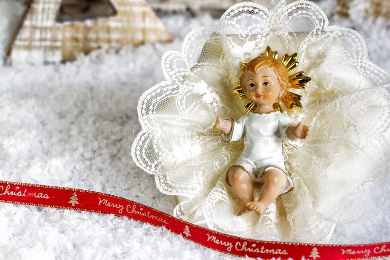 Nativity under Snow stock image. Image of christian, herd - 62231461