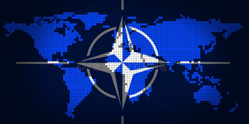 NATO e mappa di mondo illustrazione di stock. Illustrazione di mondo ...