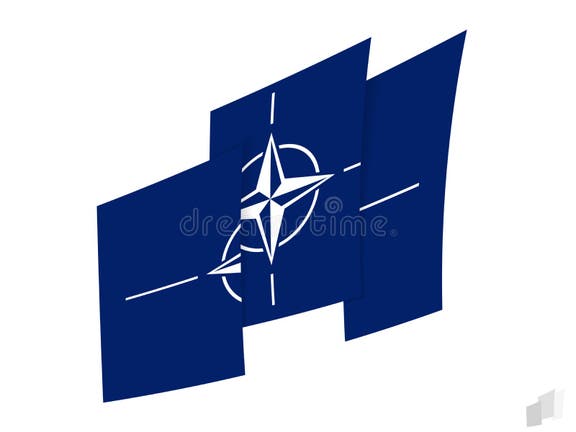 Nato Flag in an Abstract Ripped Design. Modern Design of the Nato Flag ...