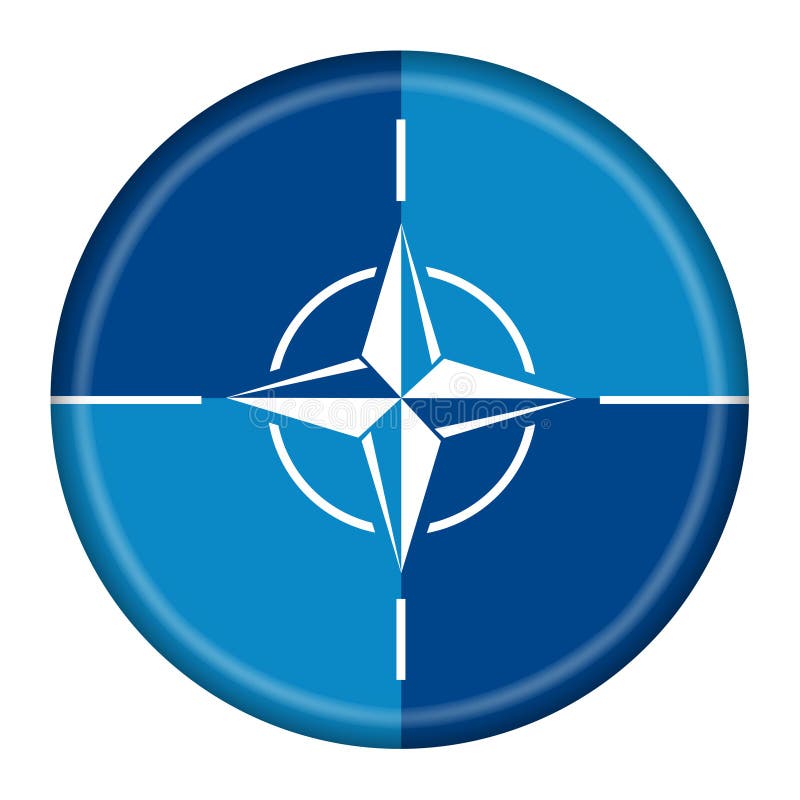 NATO Flag Button 3d Illustration Stock Illustration - Illustration of ...