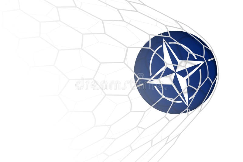 Nato Flag Soccer Ball in Net Stock Vector - Illustration of white, nato ...