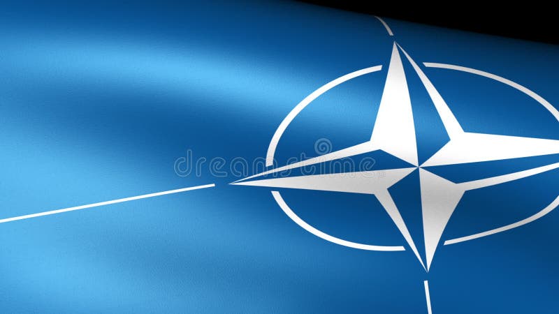 NATO Flag Waving stock video. Video of independence, country - 60601217
