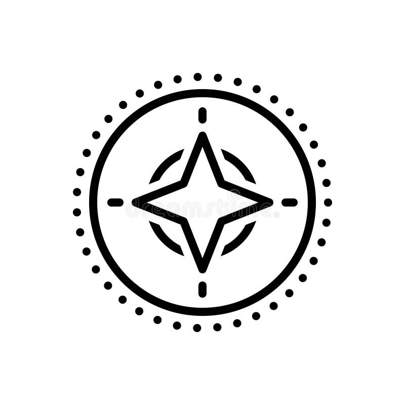 Black Line Icon for Nato, Atlantic and Europe Stock Illustration ...