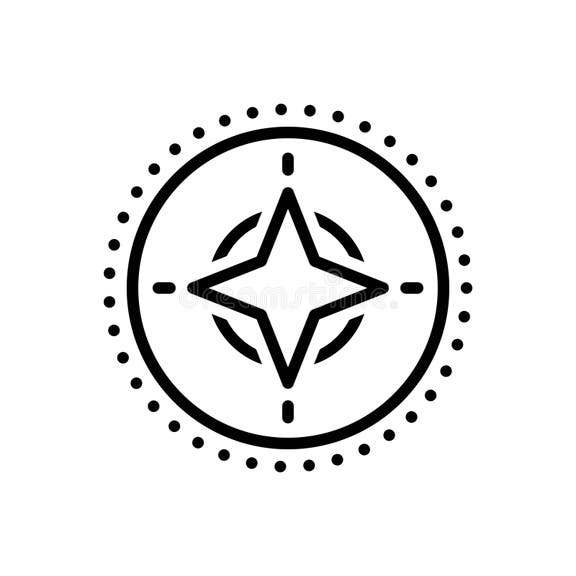 Black Line Icon for Nato, Atlantic and Europe Stock Illustration ...