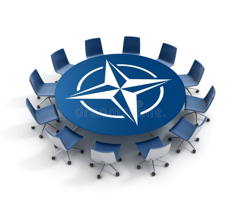 Nato meeting 3d concept stock illustration. Illustration of country ...