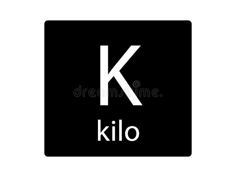 NATO Phonetic Alphabet Letter Kilo Stock Vector - Illustration of black ...