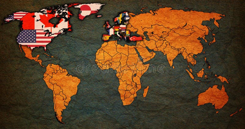 NATO Territory on World Map in 2024 Stock Illustration - Illustration ...