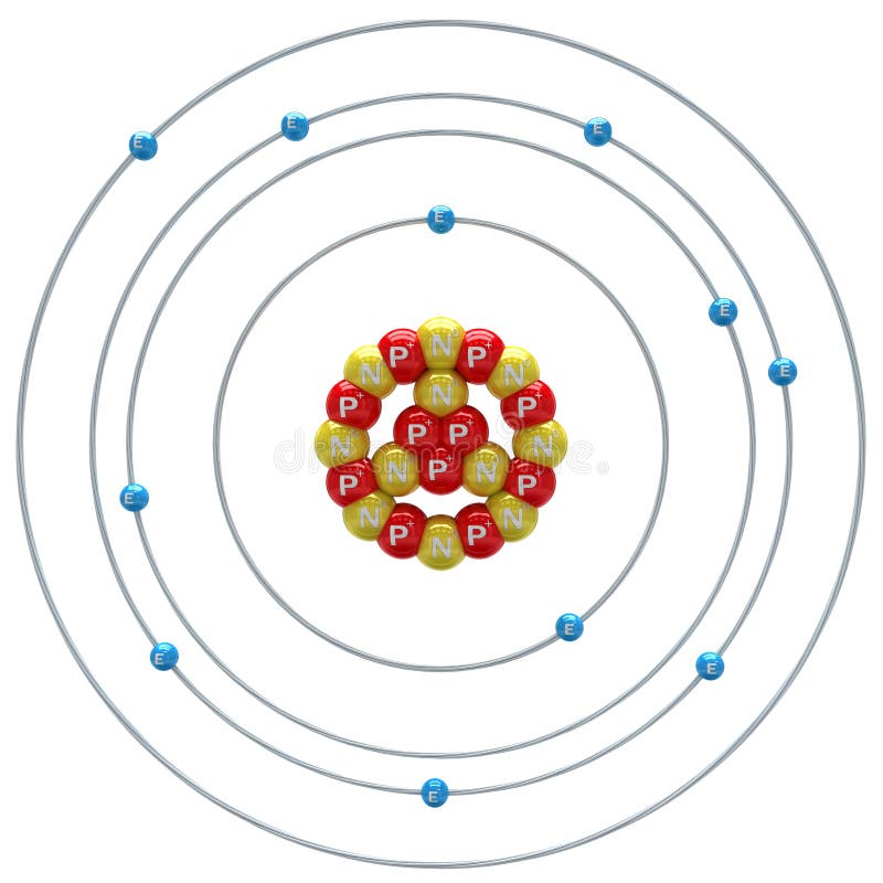 Natrium Atom on a White Background Stock Illustration - Illustration of ...