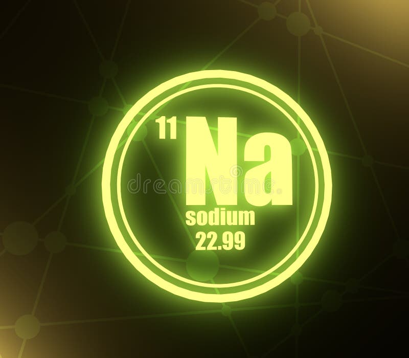 Element des Natrium 3d stock abbildung. Illustration von experiment ...