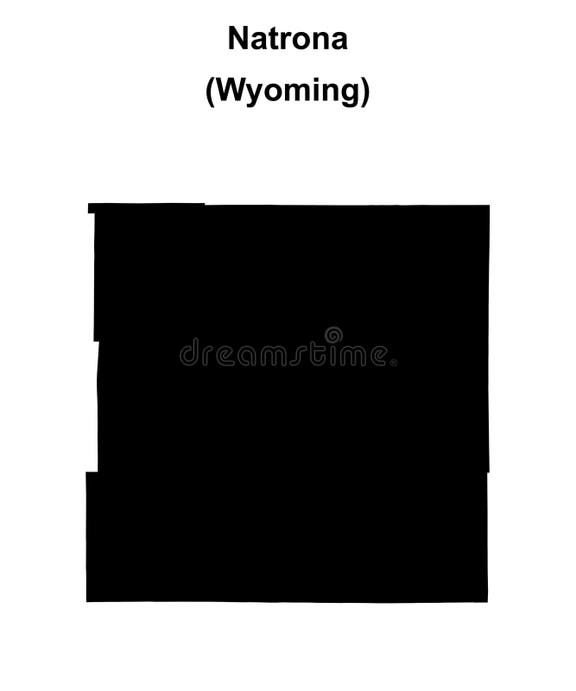 Natrona outline map stock vector. Illustration of wyoming - 361878424