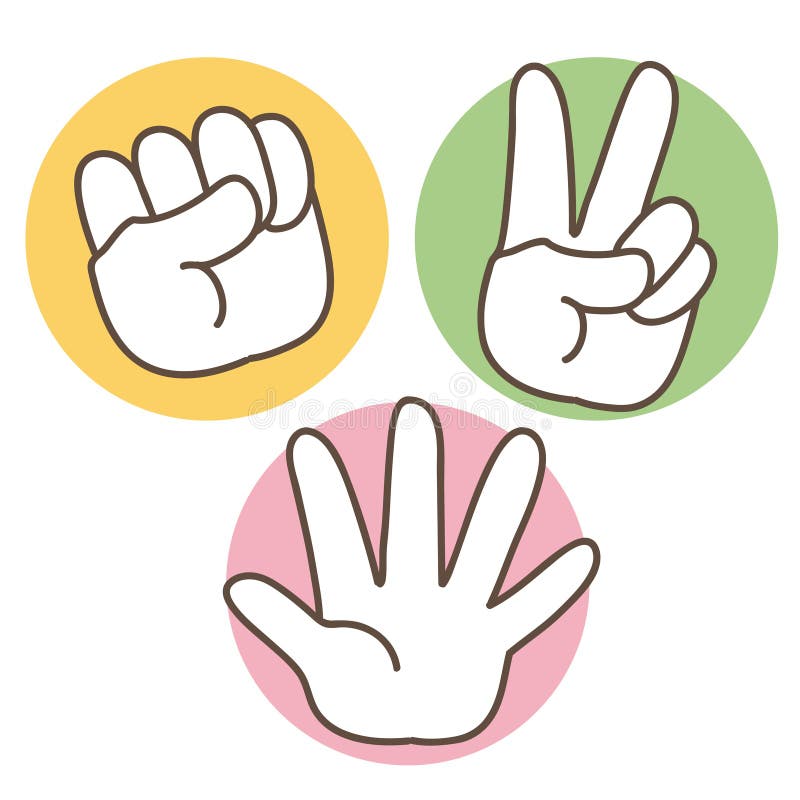 Rock-paper-scissors game stock vector. Illustration of clipart - 17650520