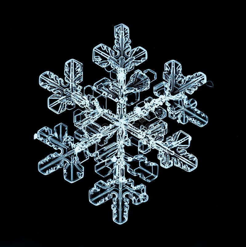 Floco de neve macro real foto de stock. Imagem de neve - 37021510