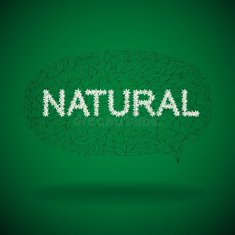 All natural stock vector. Illustration of label, origami - 124340532