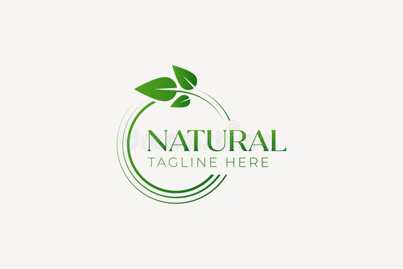 Logo Natural Leaf Icon Label Green Organic Nature Concept Stock Vector ...