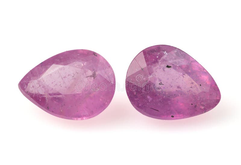 Natural African Pink Ruby Pair with Brilliant Facets and Unique ...
