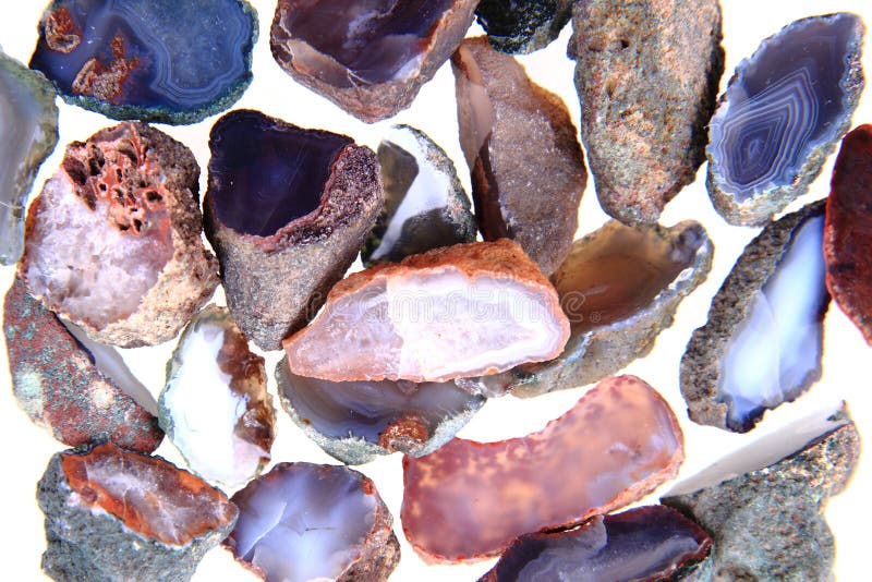 Natural agates isolated stock image. Image of onyx, natural - 90736947