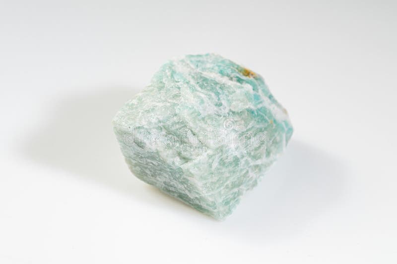 Natural Amazonite Gemstone Rough Stone with Intricate Veining and ...