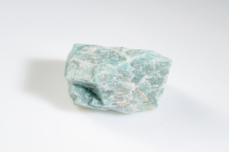 Natural Amazonite Gemstone with Unique Coloration and Texture Stock ...