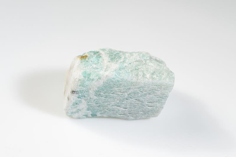 Natural Amazonite Gemstone with Unique Surface Texture and Aquamarine ...
