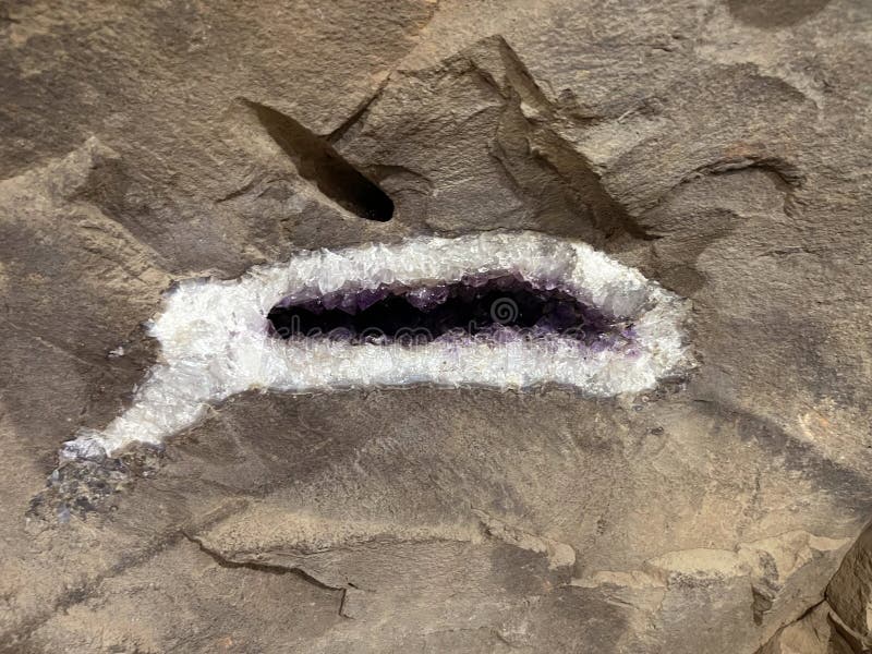 Natural Amethyst at the Wanda Mines, Argentina. Stock Image - Image of ...