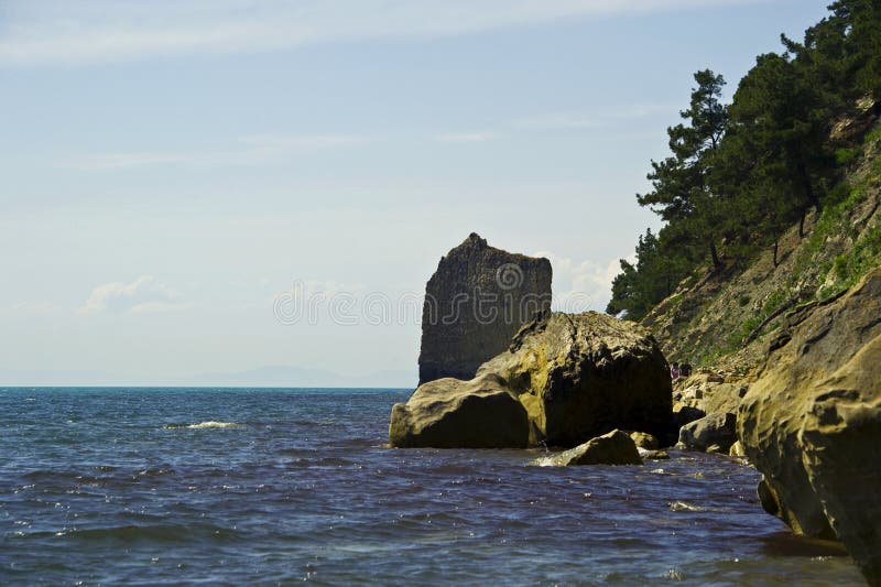 Natural Ancient Artifact Sail Rock. Stock Photo - Image of cliff, tower ...