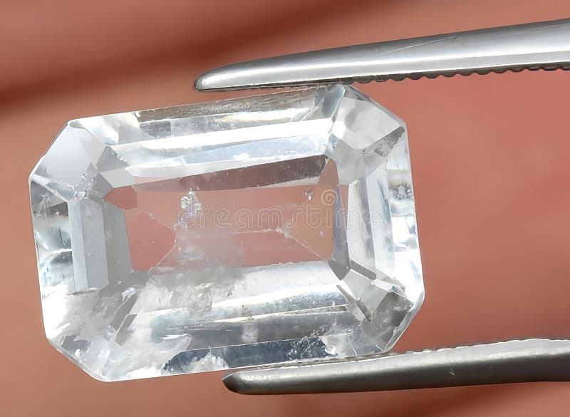 Natural Aquamarine Beryl Gem on the Background Stock Photo - Image of ...