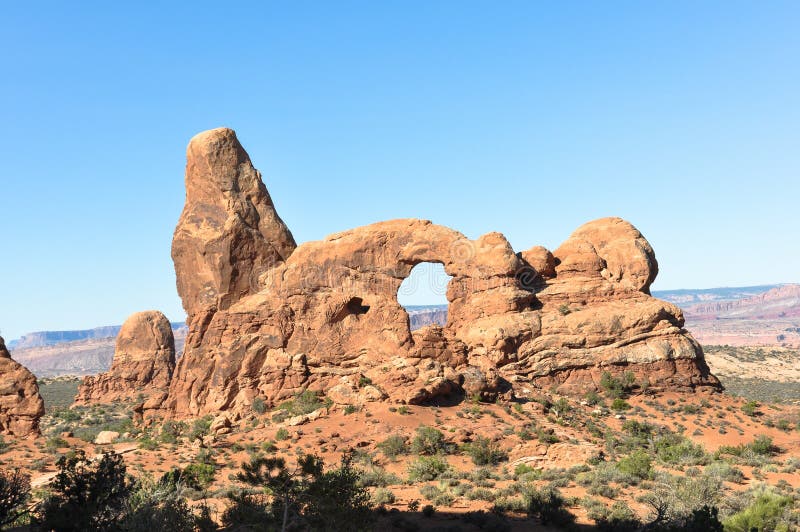 Natural Arc in Arches National Park, Utah Stock Image - Image of ...