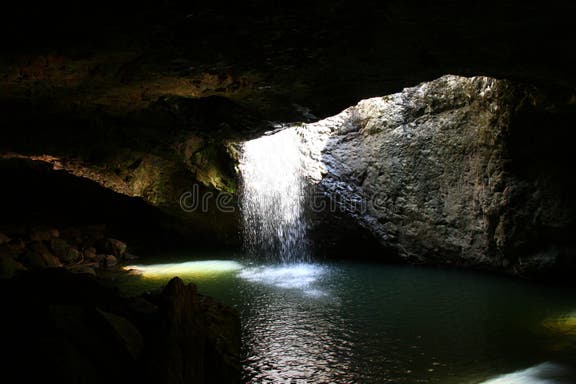 Natural Arch stock image. Image of coast, waterfall, stream - 4104343