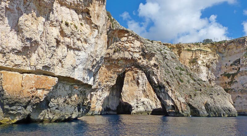 Natural Arch of Blue Grotto Stock Photo - Image of cliff, filfla: 73702896