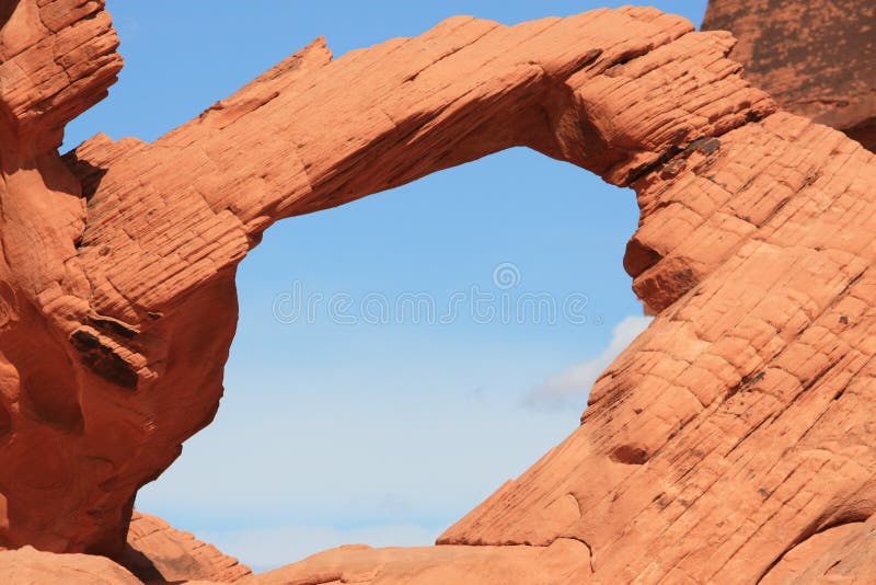 Natural Arch - Valley of Fire, Nevada Stock Image - Image of geology ...