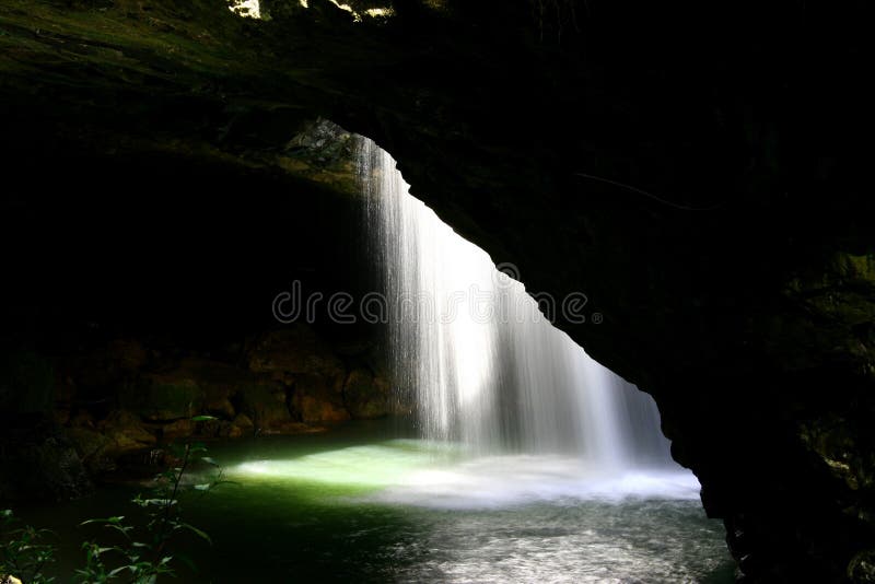 Natural Arch Waterfall stock image. Image of silky, focus - 12773683