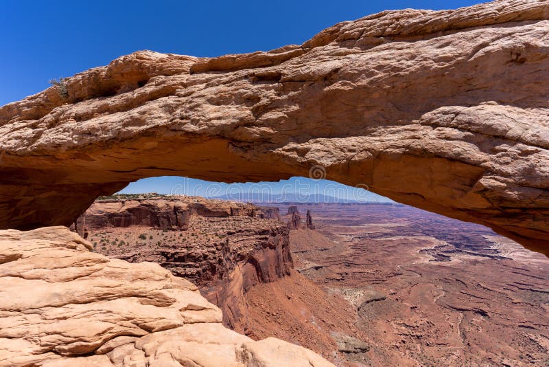 Natural Arches Against the Sunny Sky in the Arches National Park in the ...