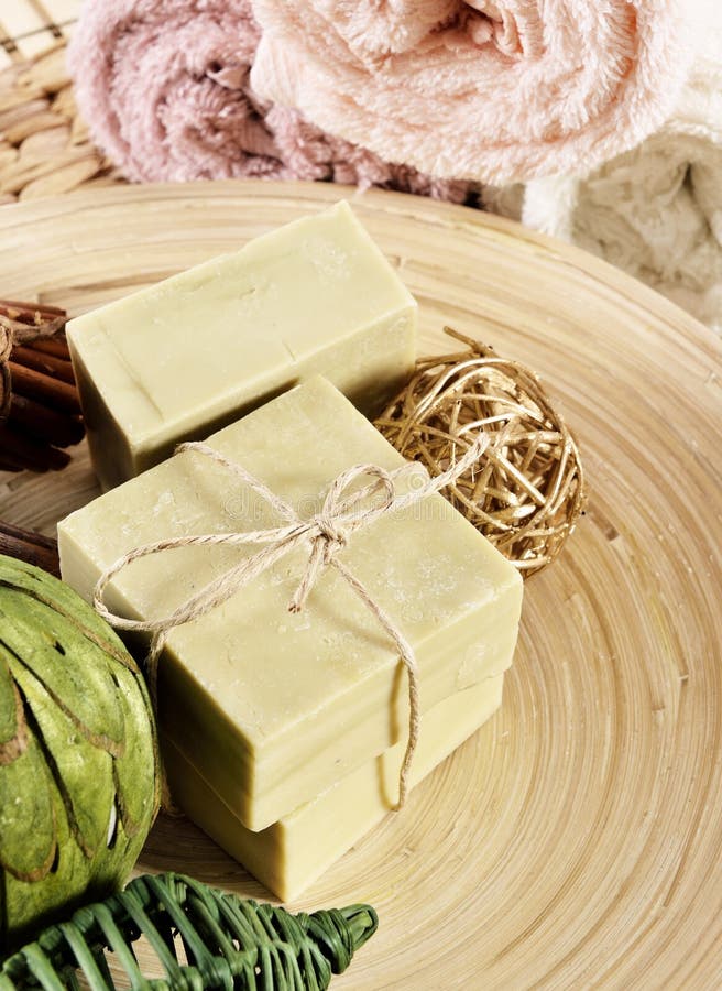 Natural Aromatherapy Artisanal Soap in a Spa Stock Image - Image of ...