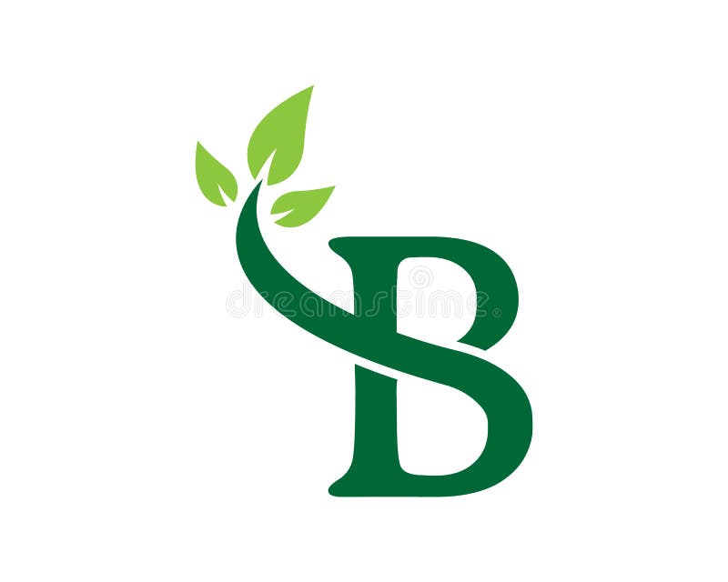 Letter B Leaf Logo Natural Logos Stock Illustrations – 60 Letter B Leaf ...