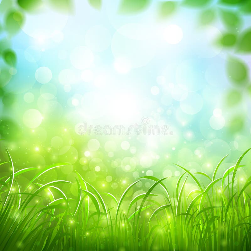 Natural Background with Leaves Stock Vector - Illustration of vector ...
