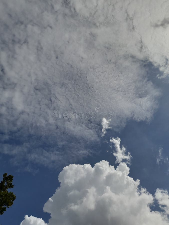 Natural Background. Blue Sky with Puffy Clouds Stock Image - Image of ...