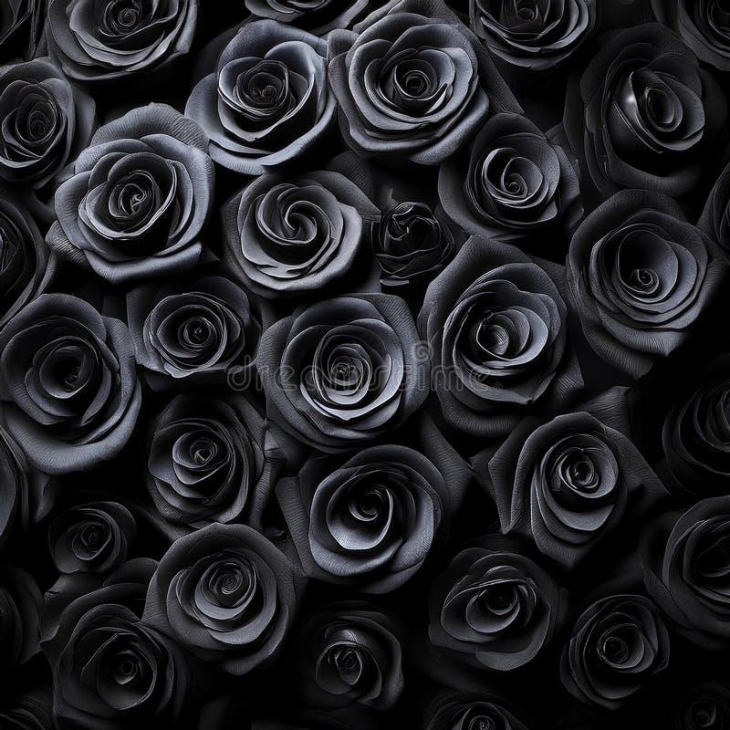 A Natural Background Featuring Black Roses Viewed Above Stock ...