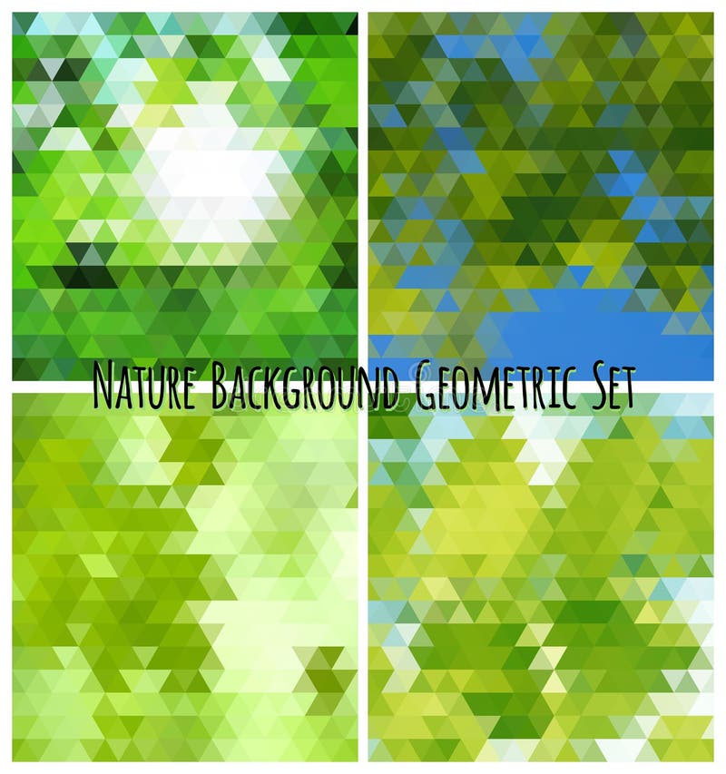 Natural Background Geometric Set Stock Vector - Illustration of light ...