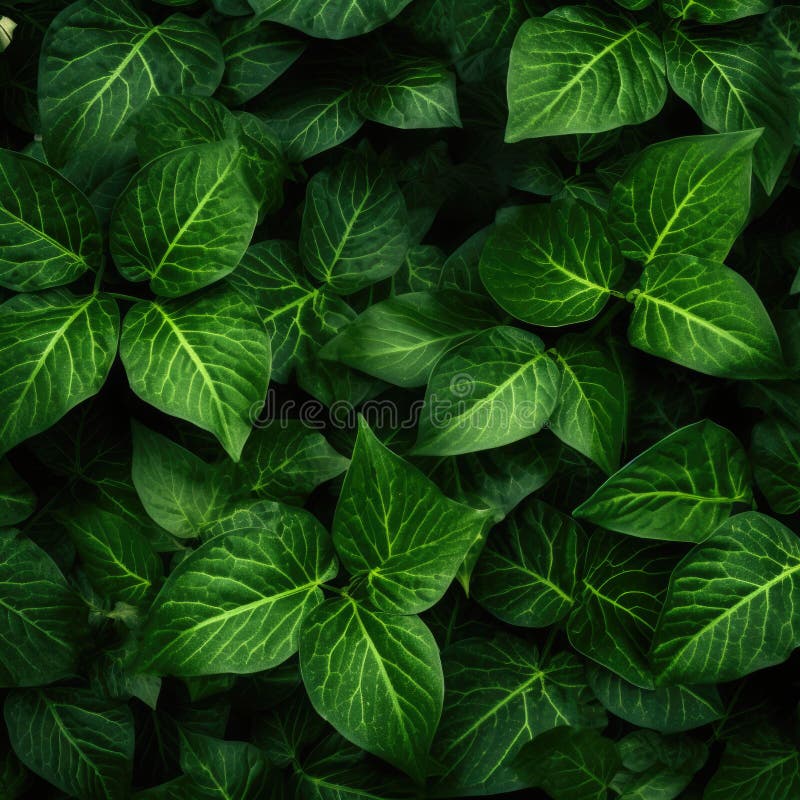 Closeup Nature View of Illuminated Green Leaf and Palms Background ...