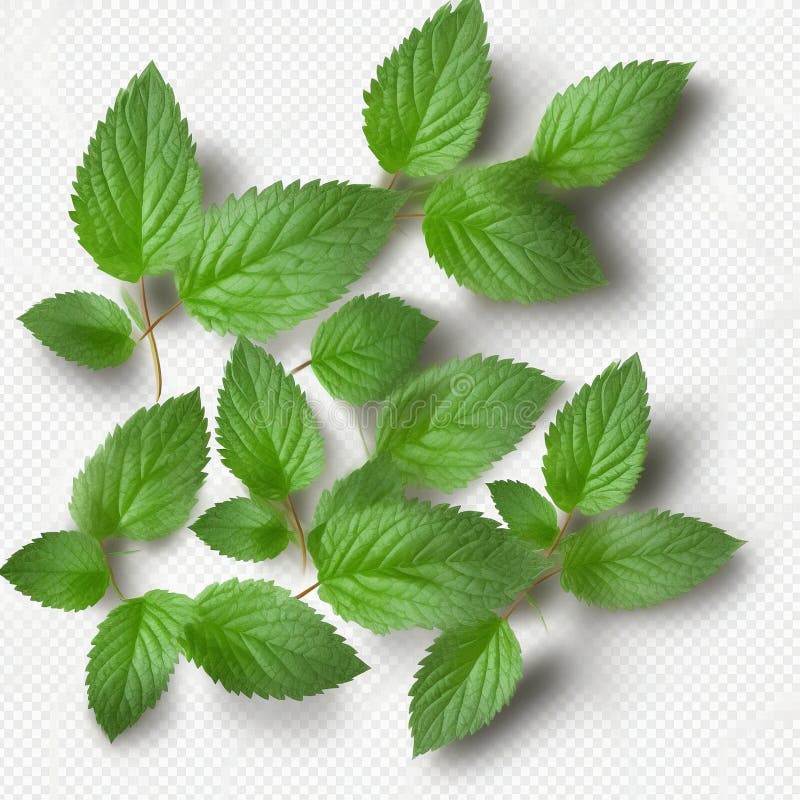Natural Background with Green Mint Stock Illustration - Illustration of ...