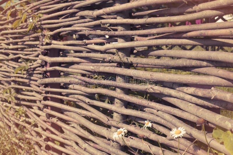 Natural Background Old Rustic Fence. Stock Image - Image of house ...