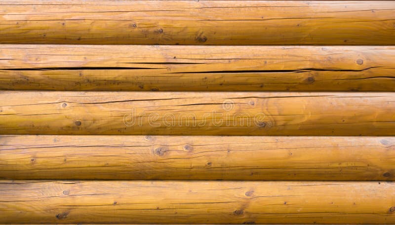 Natural Background Pattern of a Log Wall Stock Photo - Image of board ...